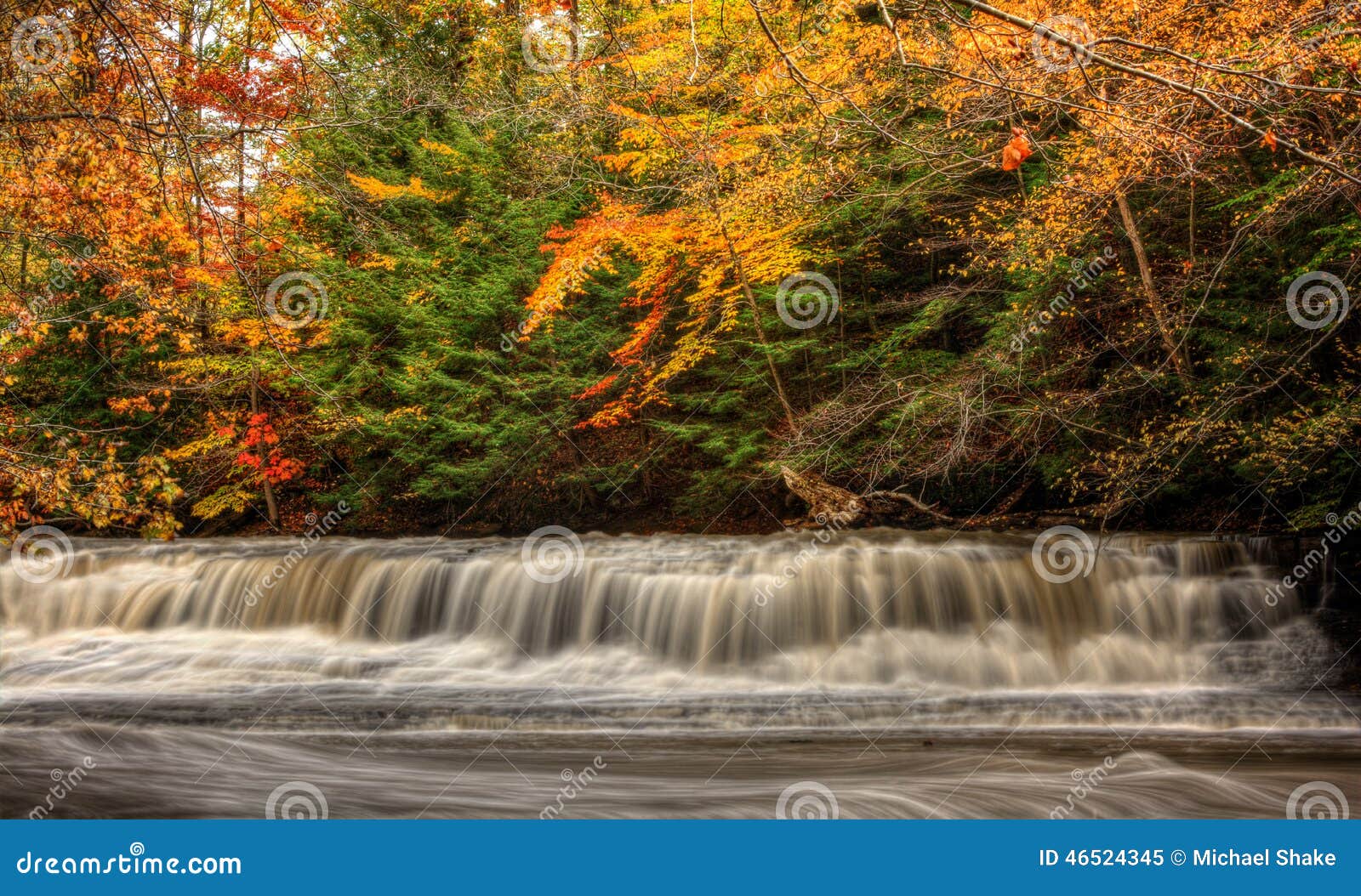 Quarry Rock Falls stock image. Image of falls, fall, colorful - 46524345