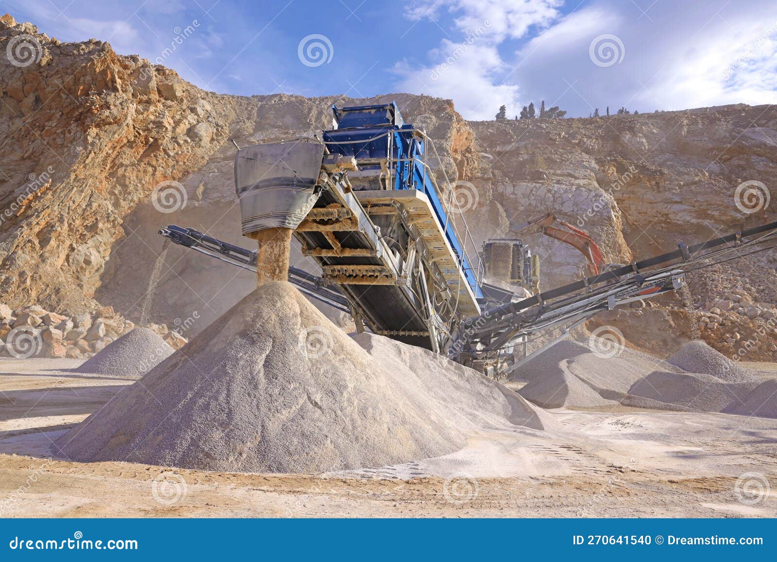 The Quarry, Stone Crushing and Production of Building Materials Stock ...