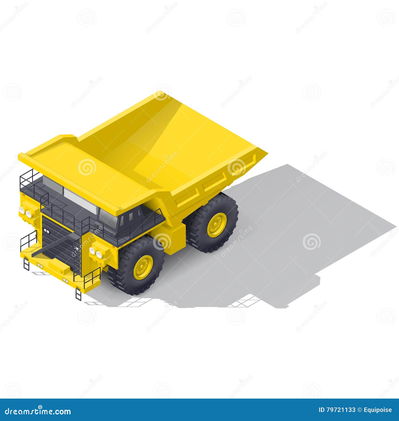 Quarry Tipper Truck Isometric Icon Stock Vector - Illustration of ...