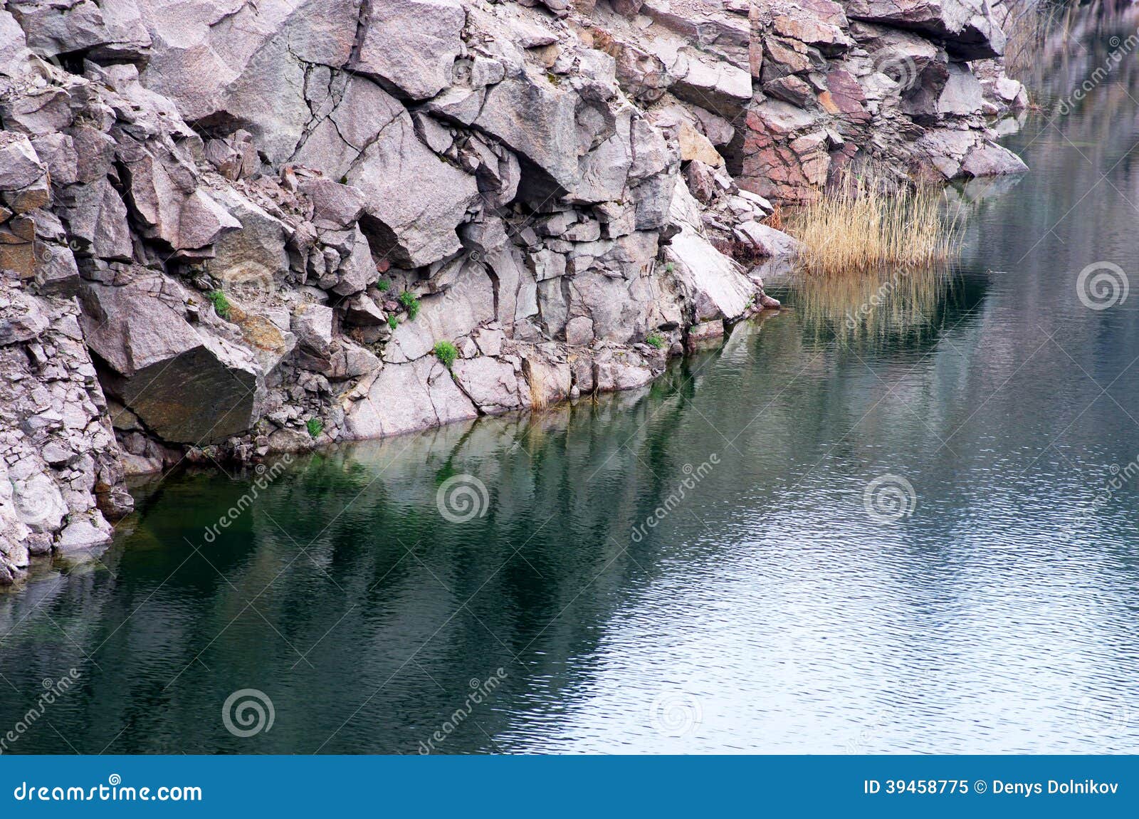 Quarry under water. stock image. Image of limestone, rock - 39458775