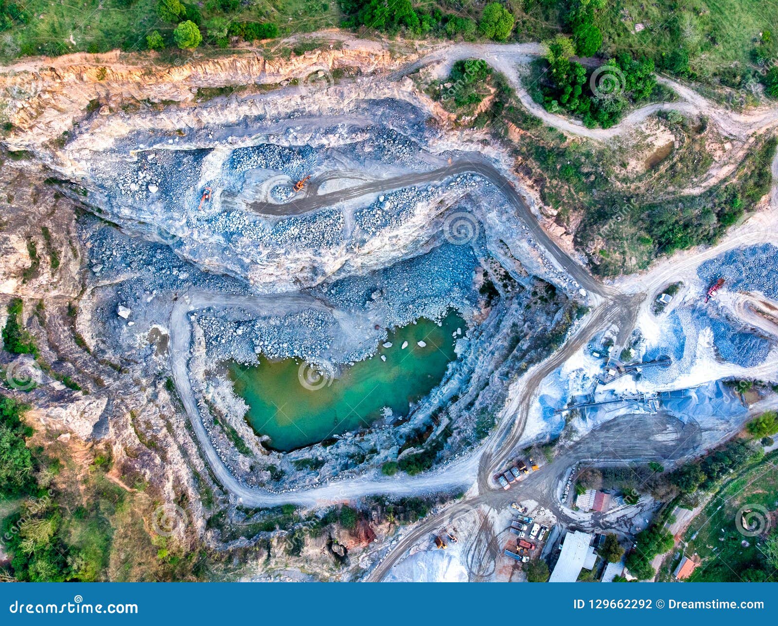 The Quarry View stock photo. Image of equipment, drones - 129662292