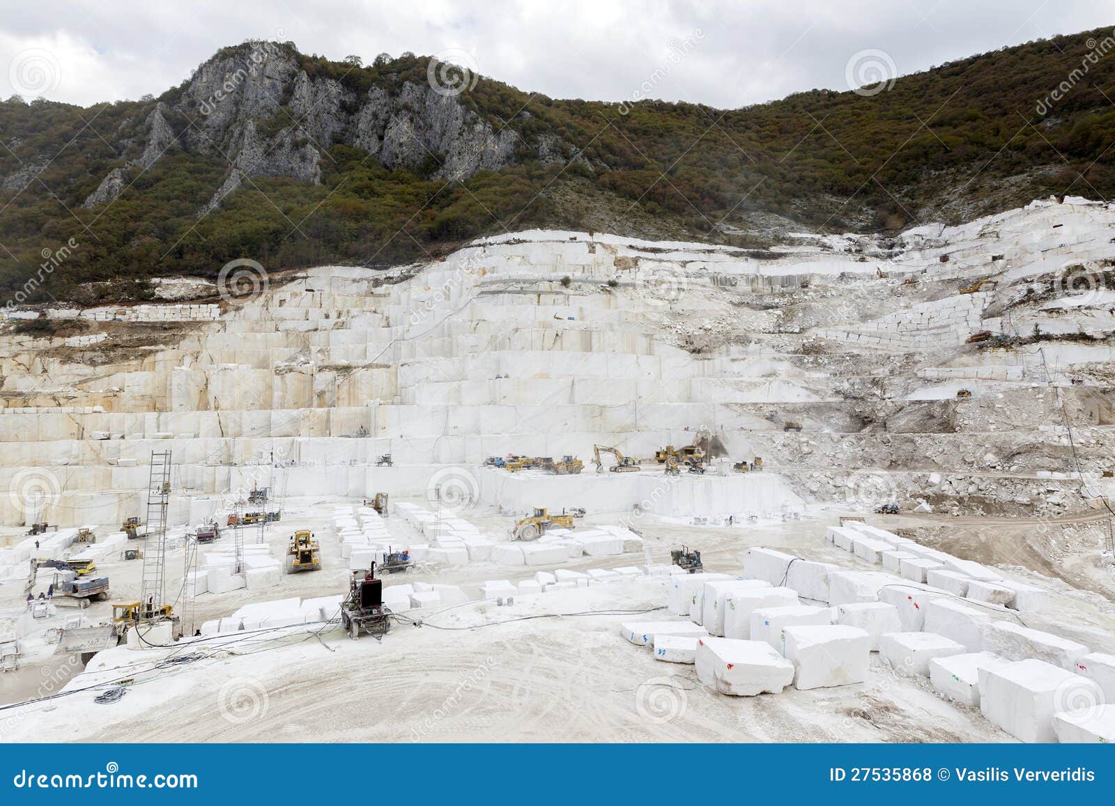 Quarry of white marble stock photo. Image of cave, extraction - 27535868