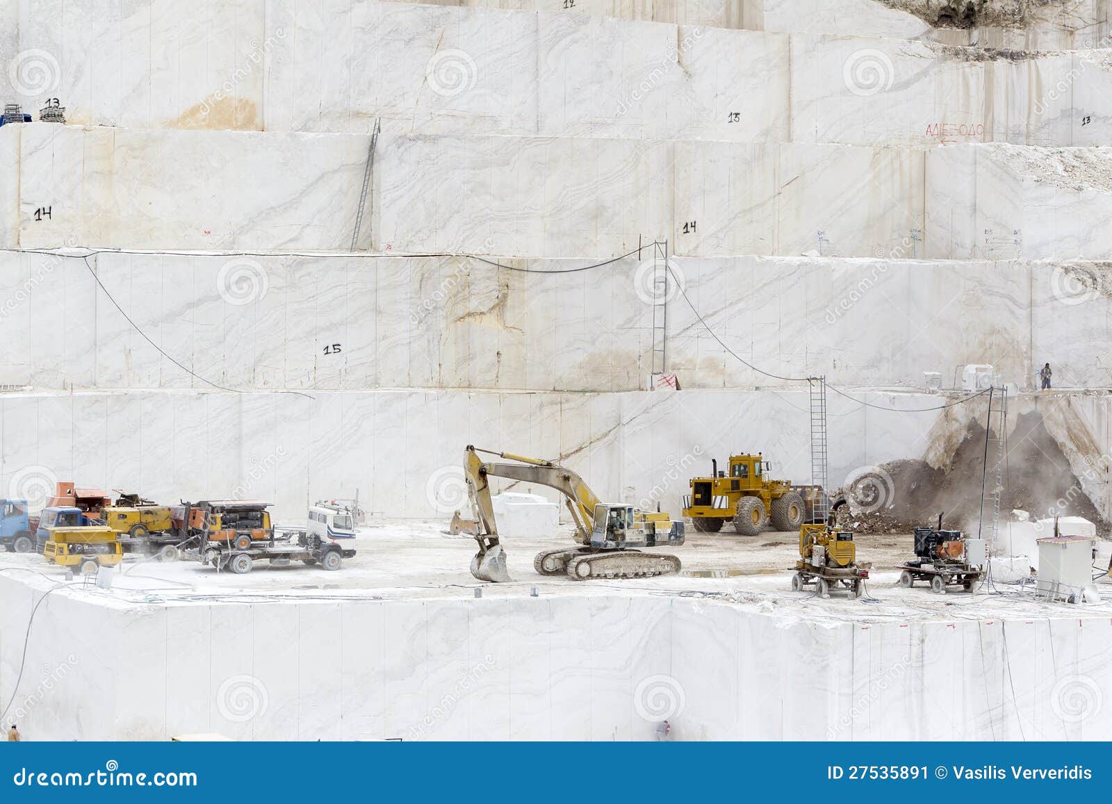 Quarry of white marble stock image. Image of quarrying - 27535891