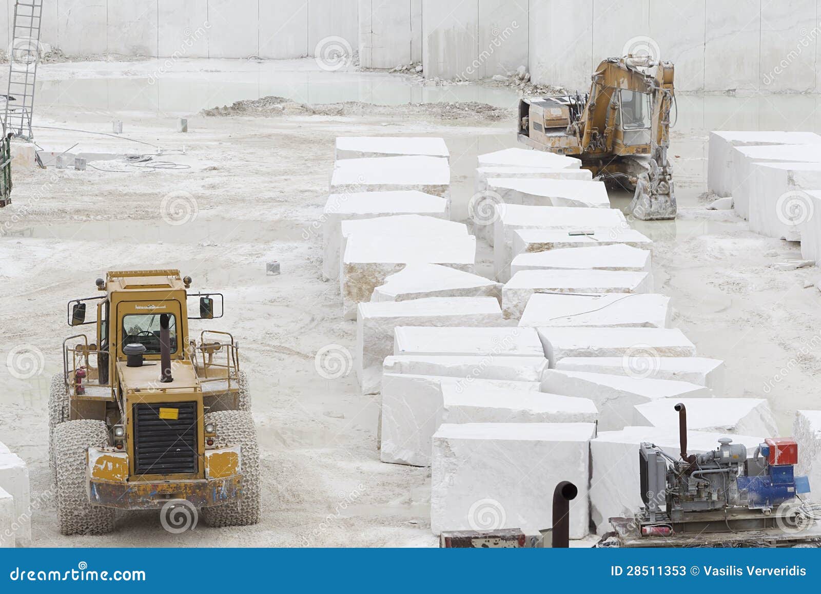 Quarry of white marble stock image. Image of cold, mountains - 28511353