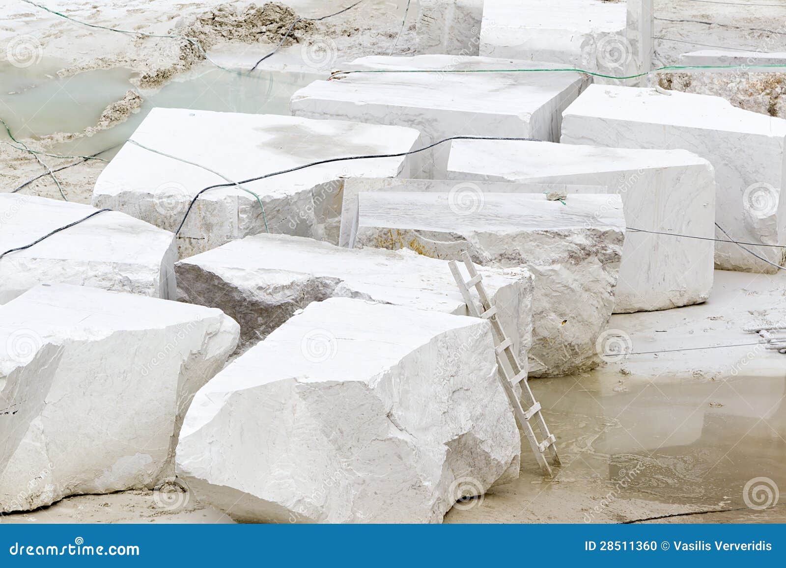 Quarry of white marble stock photo. Image of extraction - 28511360