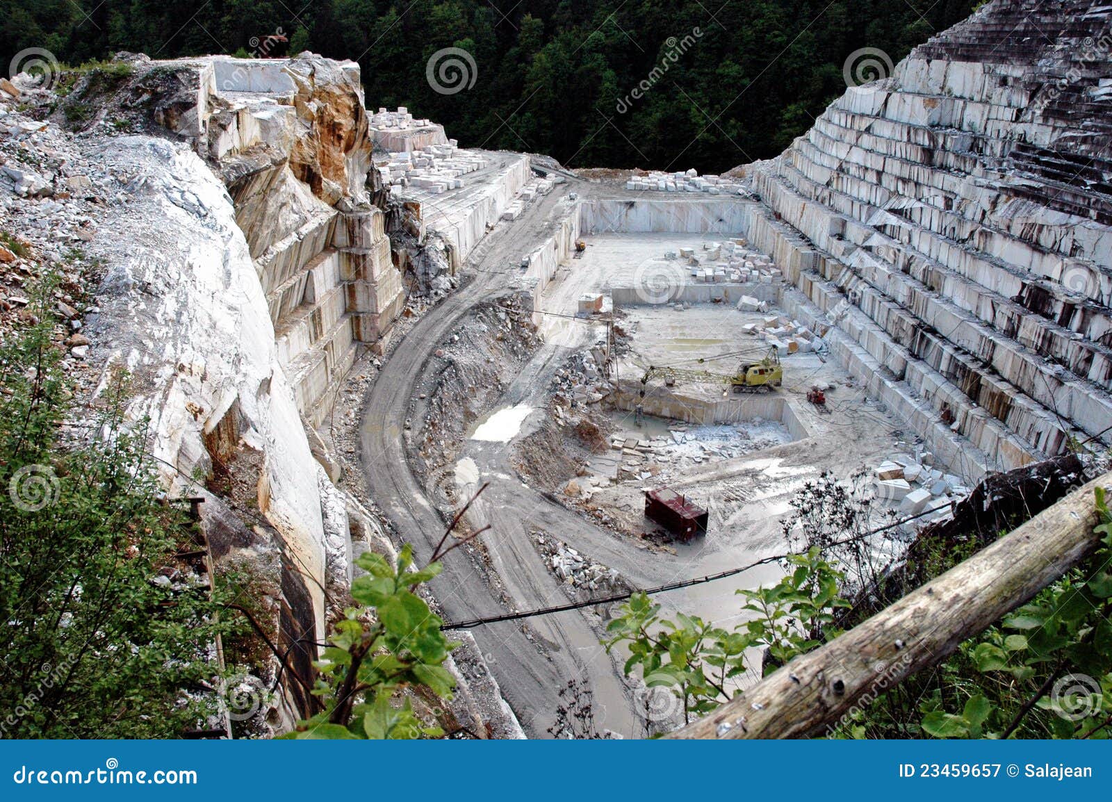 Quarry of White Marble, Romania Stock Image - Image of digger, statue ...