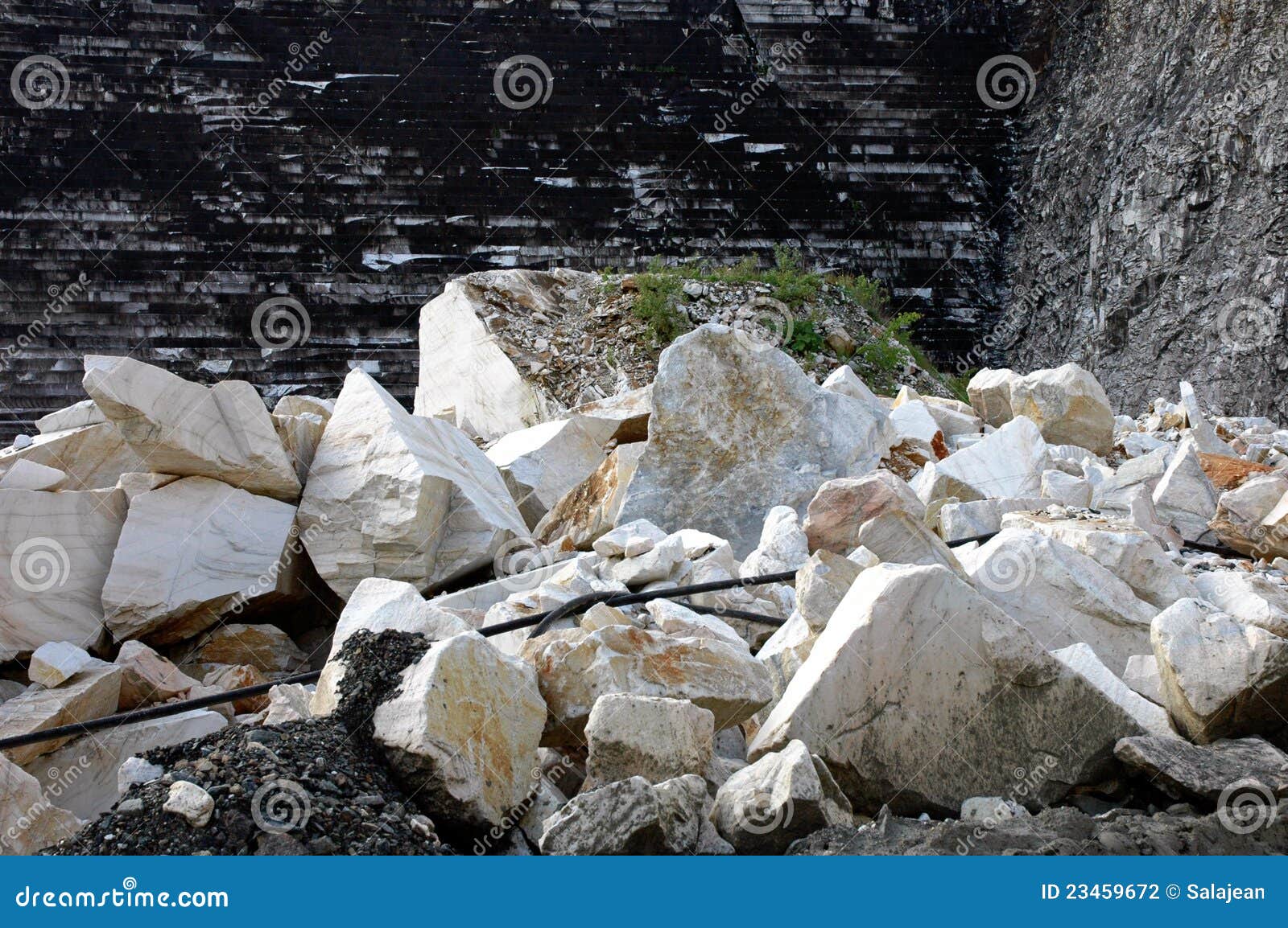 Quarry of White Marble, Romania Stock Photo - Image of metamorph ...