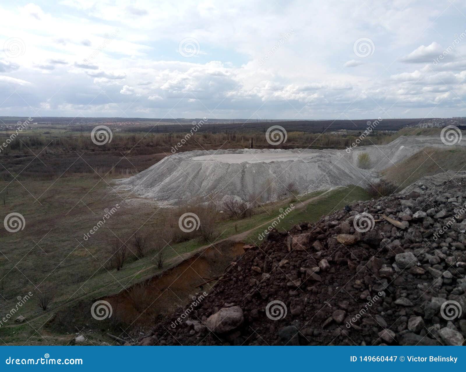 Quarry for Work with Stone and Stones. Gravel. Stock Image - Image of ...