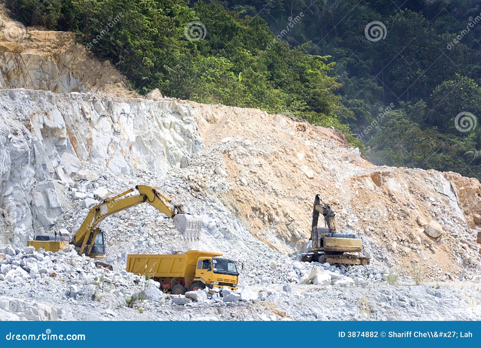 Quarry Works stock photo. Image of lorry, digging, cargo - 3874882