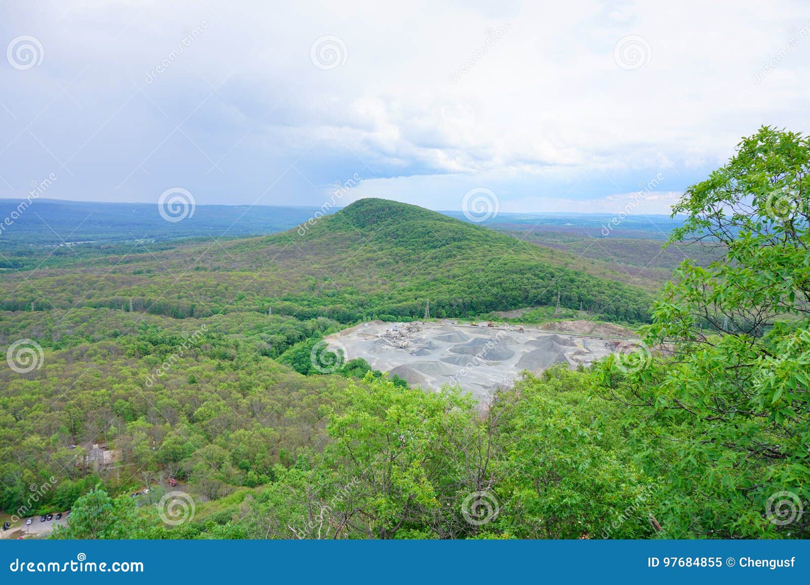 Quarrying in a mountain stock image. Image of stateowned - 97684855