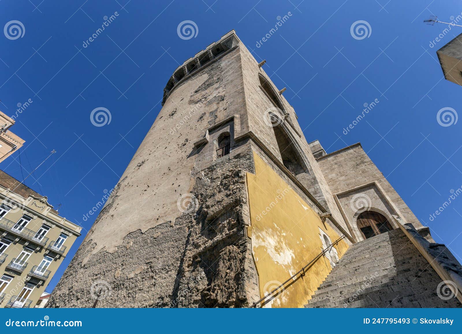 Quart Towers in Valencia editorial stock photo. Image of fortification ...