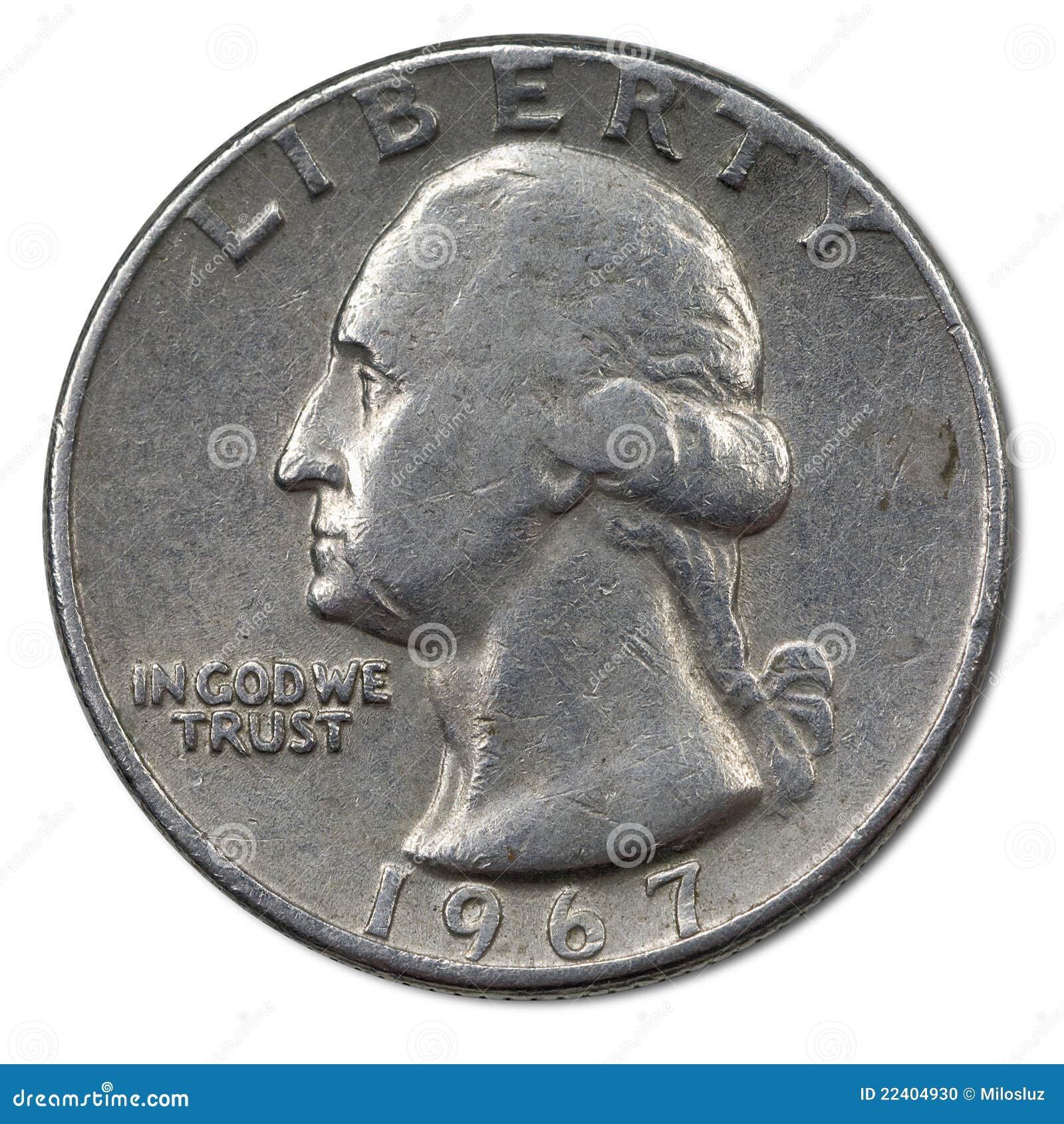 Quarter stock photo. Image of cents, coin, cash, isolated - 22404930