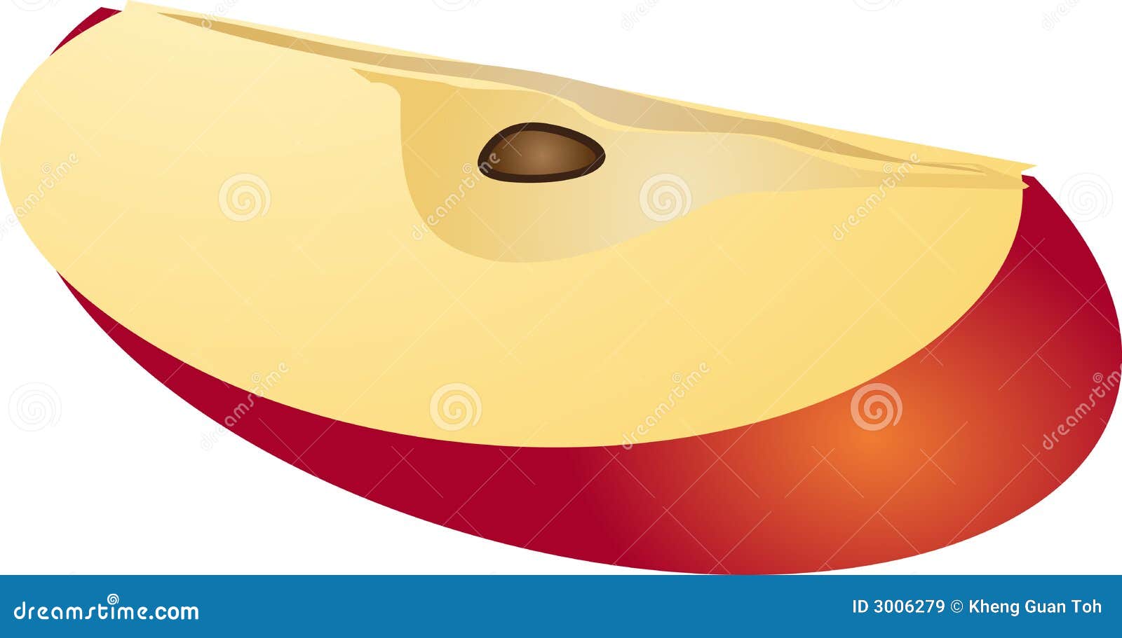 Quarter apple stock vector. Illustration of isometric - 3006279