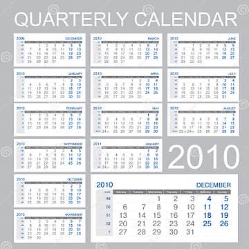 Quarter calendar stock vector. Illustration of office - 11514117