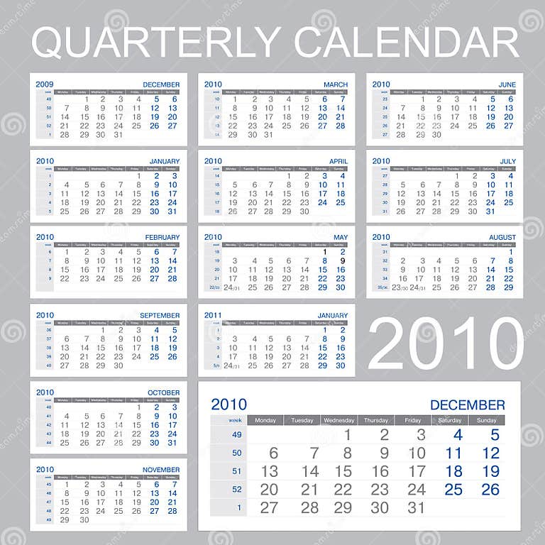 Quarter calendar stock vector. Illustration of office - 11514117