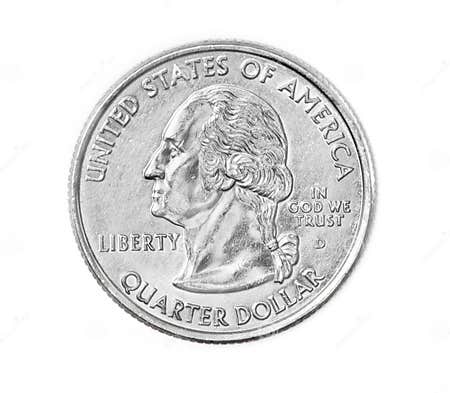 Quarter coin stock image. Image of shine, america, money - 5266741
