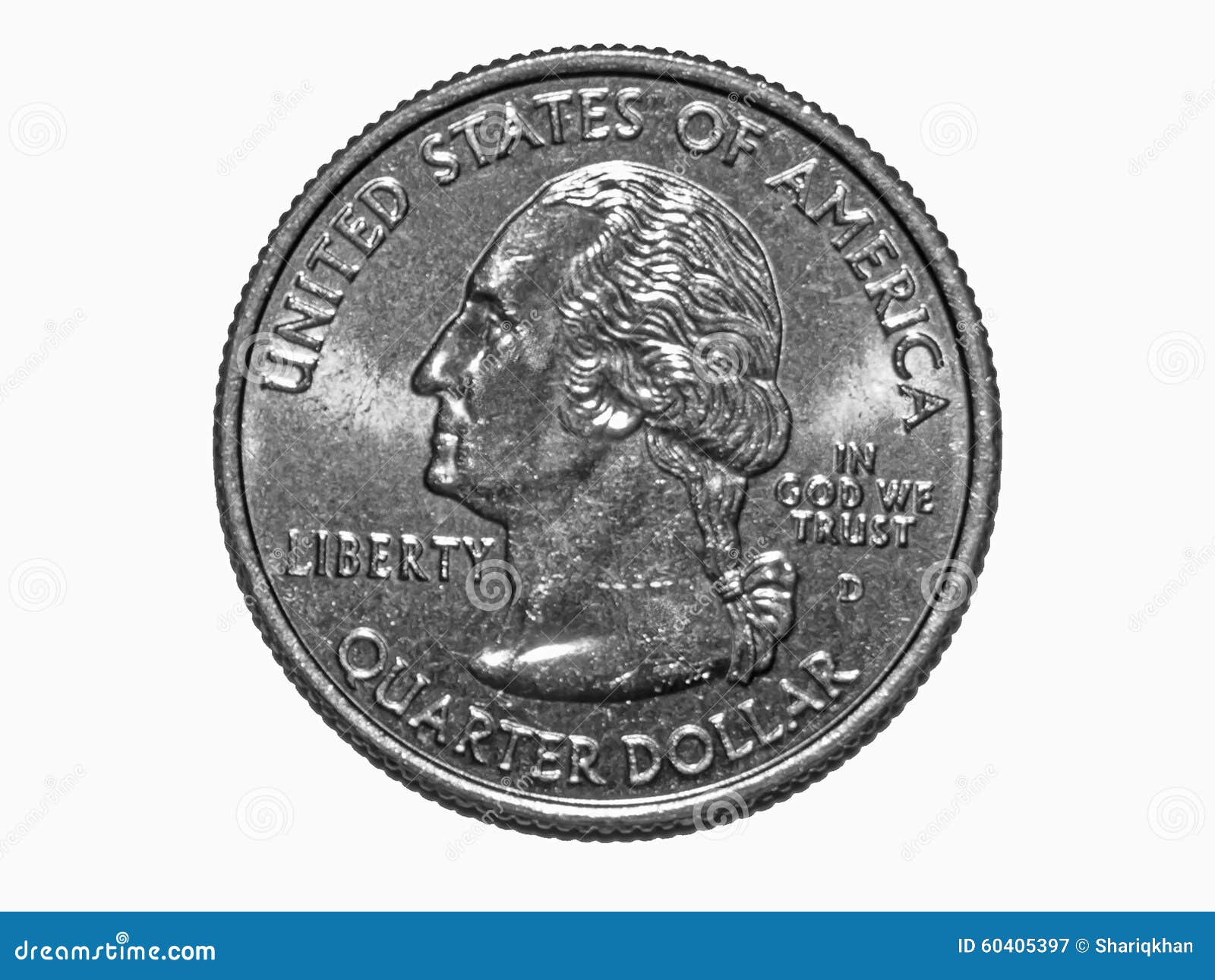 Quarter Dollar Coin stock image. Image of american, exchange - 60405397