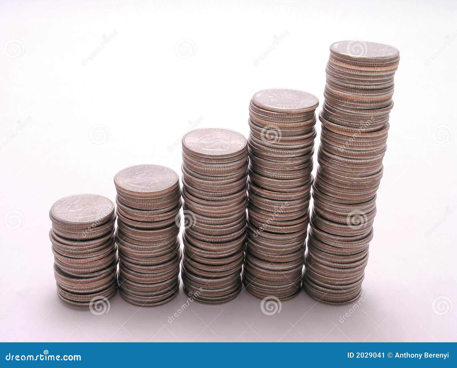 Quarter graph 4 stock image. Image of building, macro - 2029041