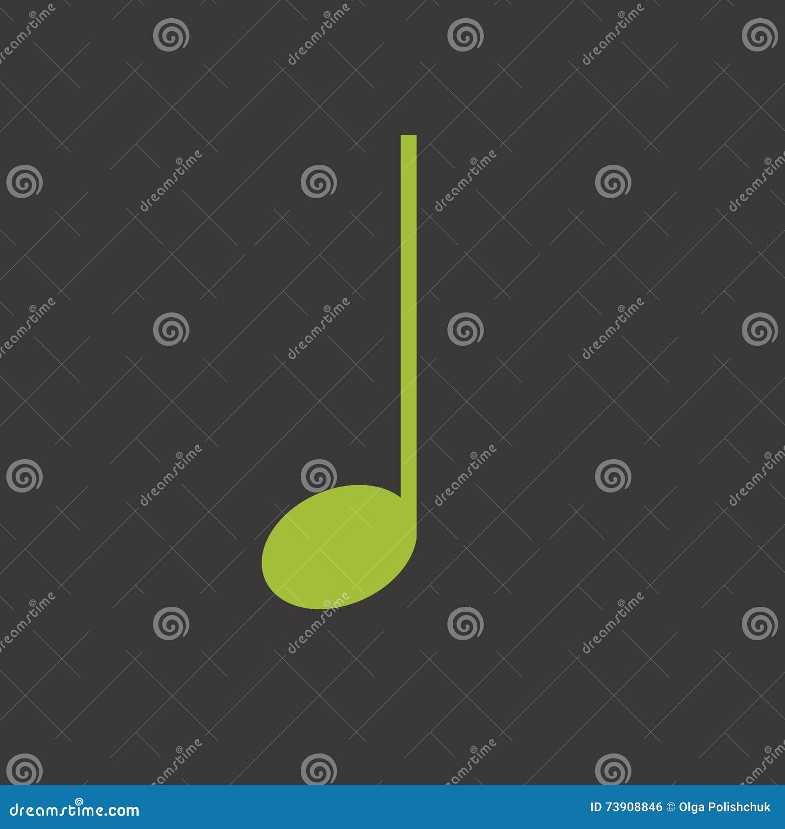 Quarter music note stock illustration. Illustration of quaver - 73908846