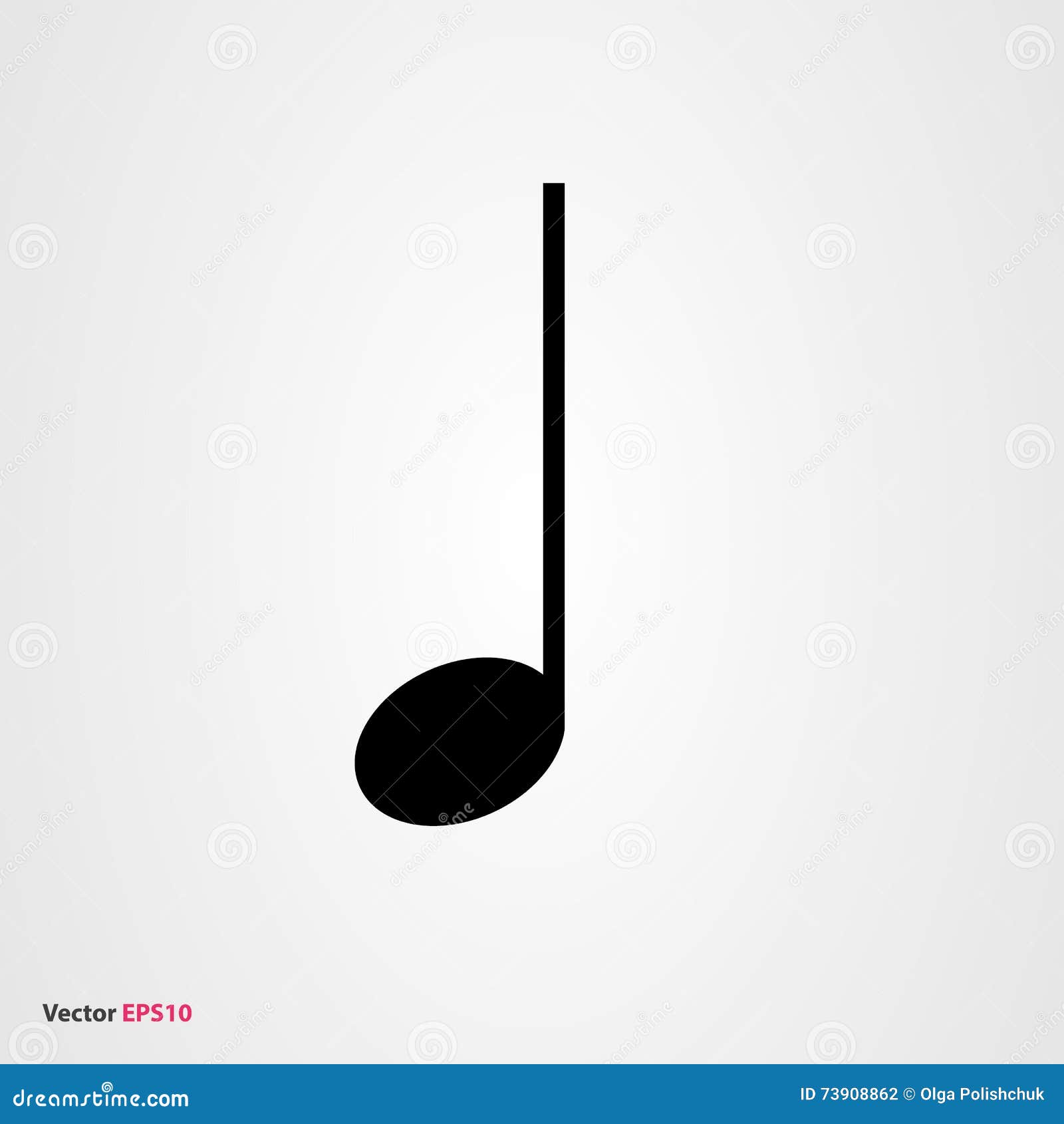 Quarter music note stock illustration. Illustration of clef - 73908862