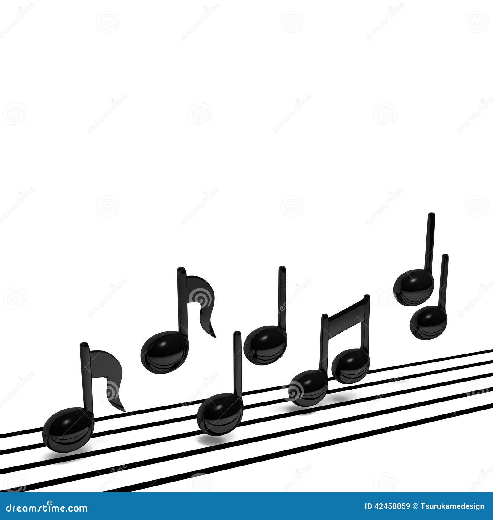 Quarter Note + Staff Notation Royalty-Free Illustration | CartoonDealer ...