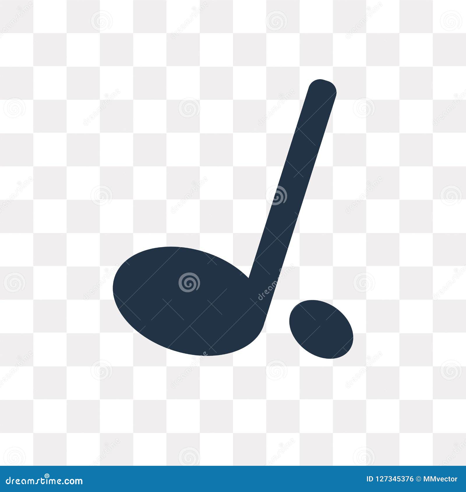 Quarter Note Vector Icon Isolated on Transparent Background, Qua Stock ...