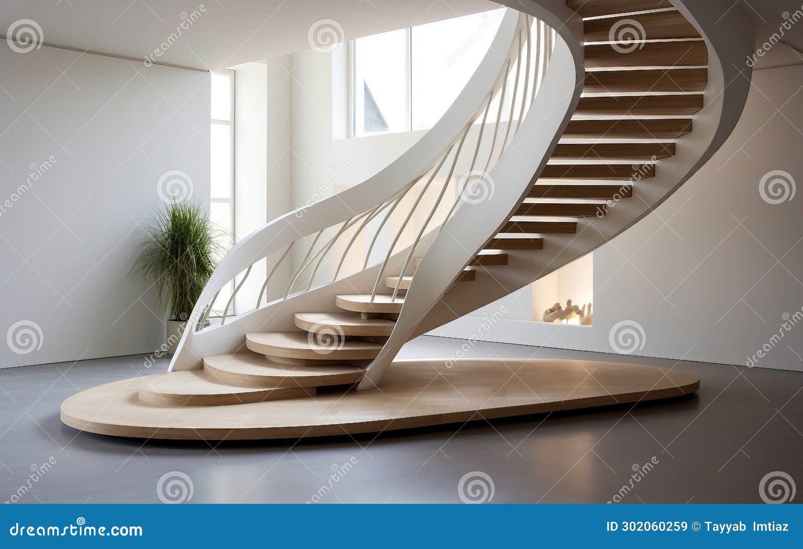 Quarter-turn Stairs on Generative Ai. Stock Illustration - Illustration ...