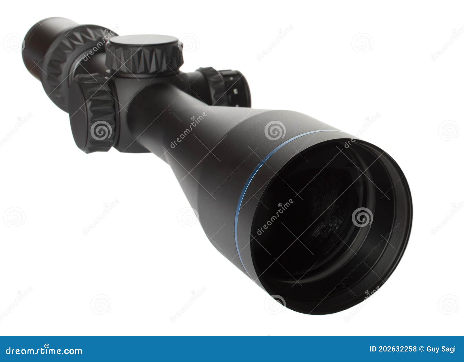 Quartering View of a Sniper Scope Stock Photo - Image of metal, lens ...