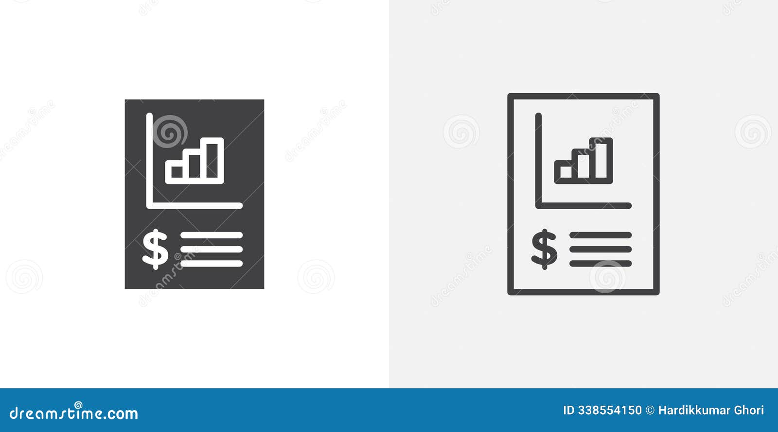Quarterly Report Line Icon Isolated on White Background Stock Vector ...