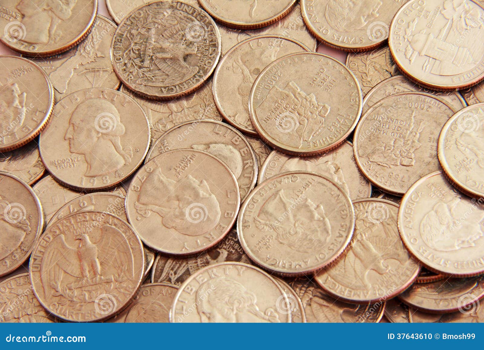 Quarters stock photo. Image of quarter, circulated, back - 37643610