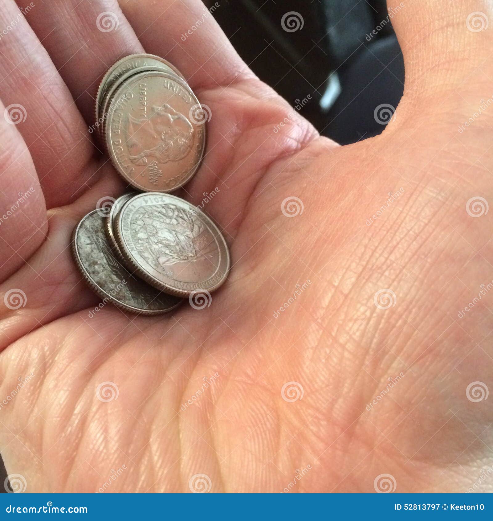 Quarters stock image. Image of quarters, ready, palm - 52813797