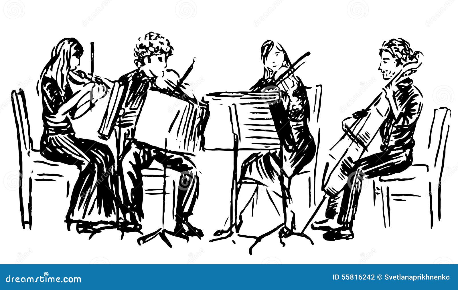 Quartet Stock Illustrations, Vecteurs, & Clipart – (820 Stock ...