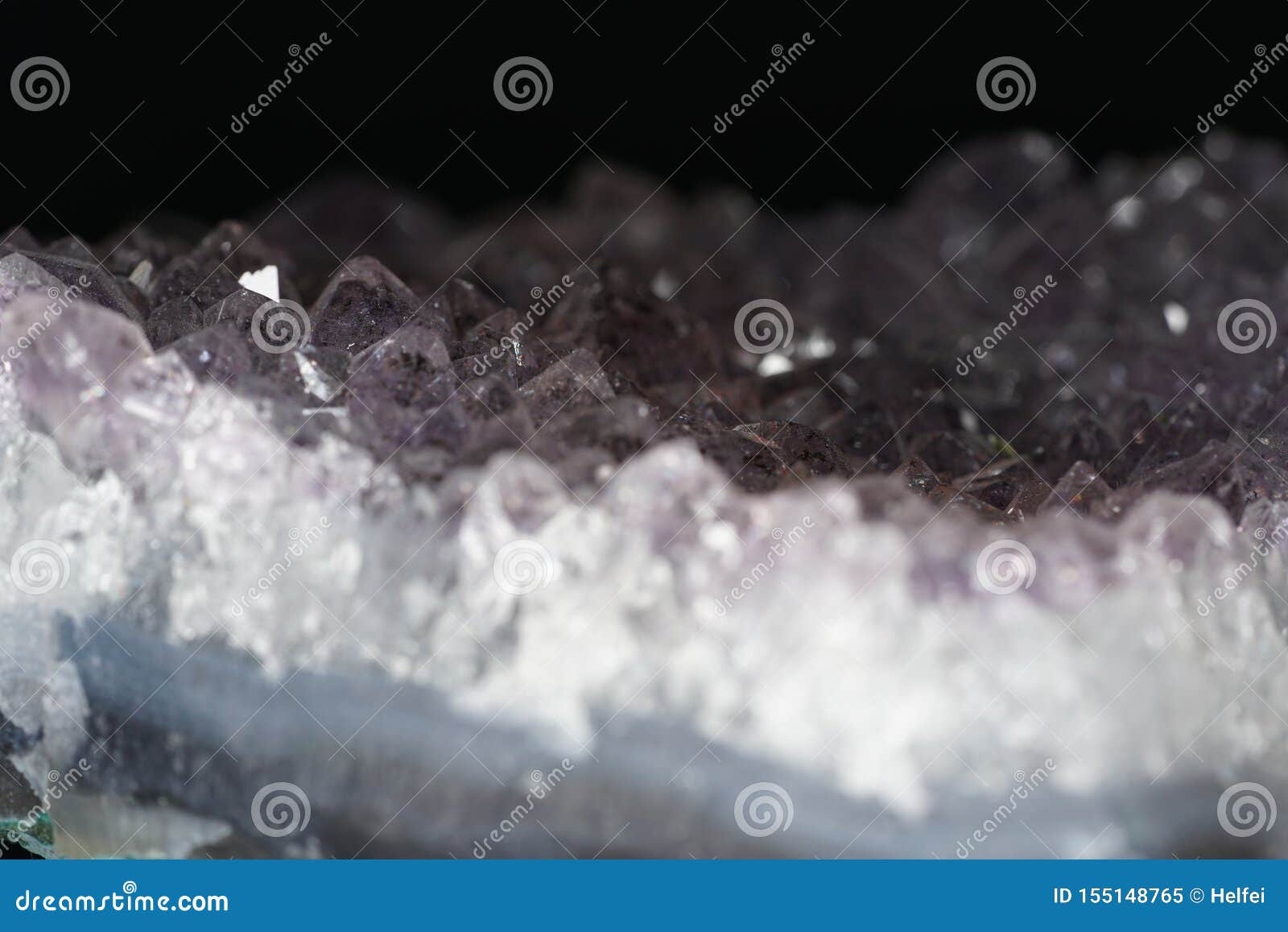 Quartz Also Called Deep Quartz Photographed in Studio in Front of Black ...