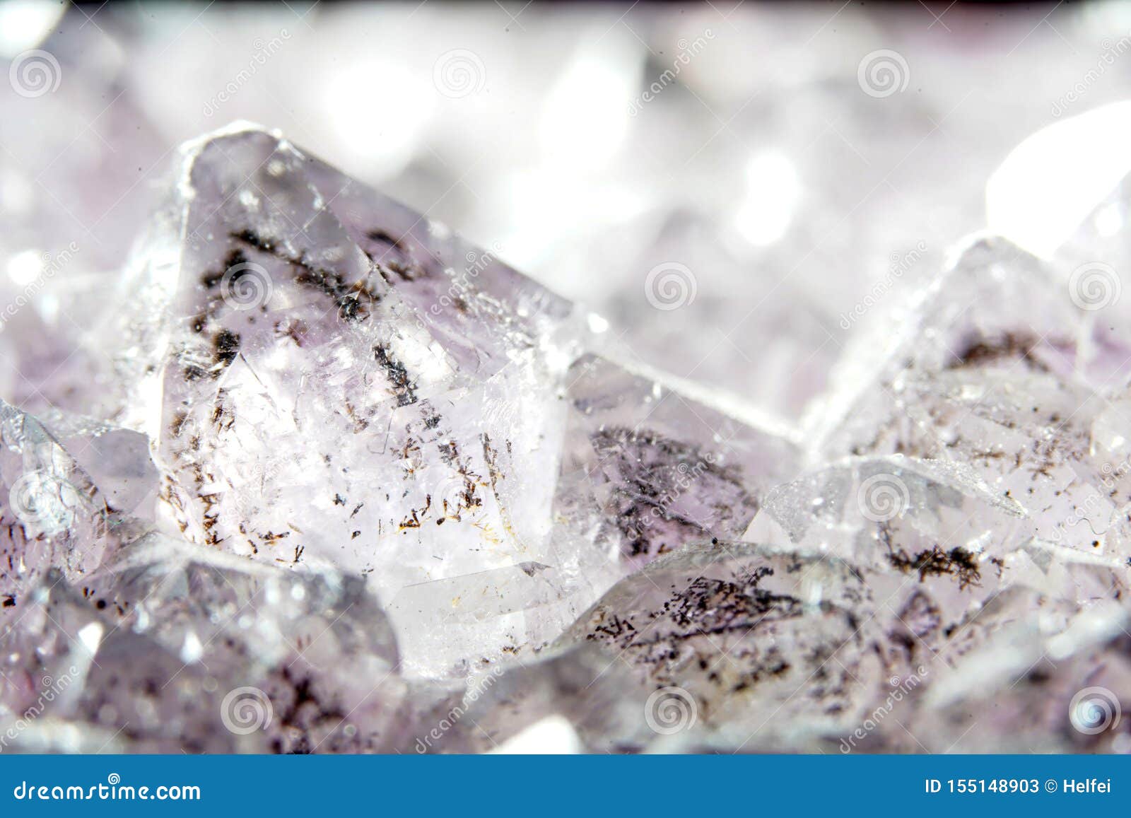 Quartz Also Called Deep Quartz Photographed in Studio in Front of Black ...