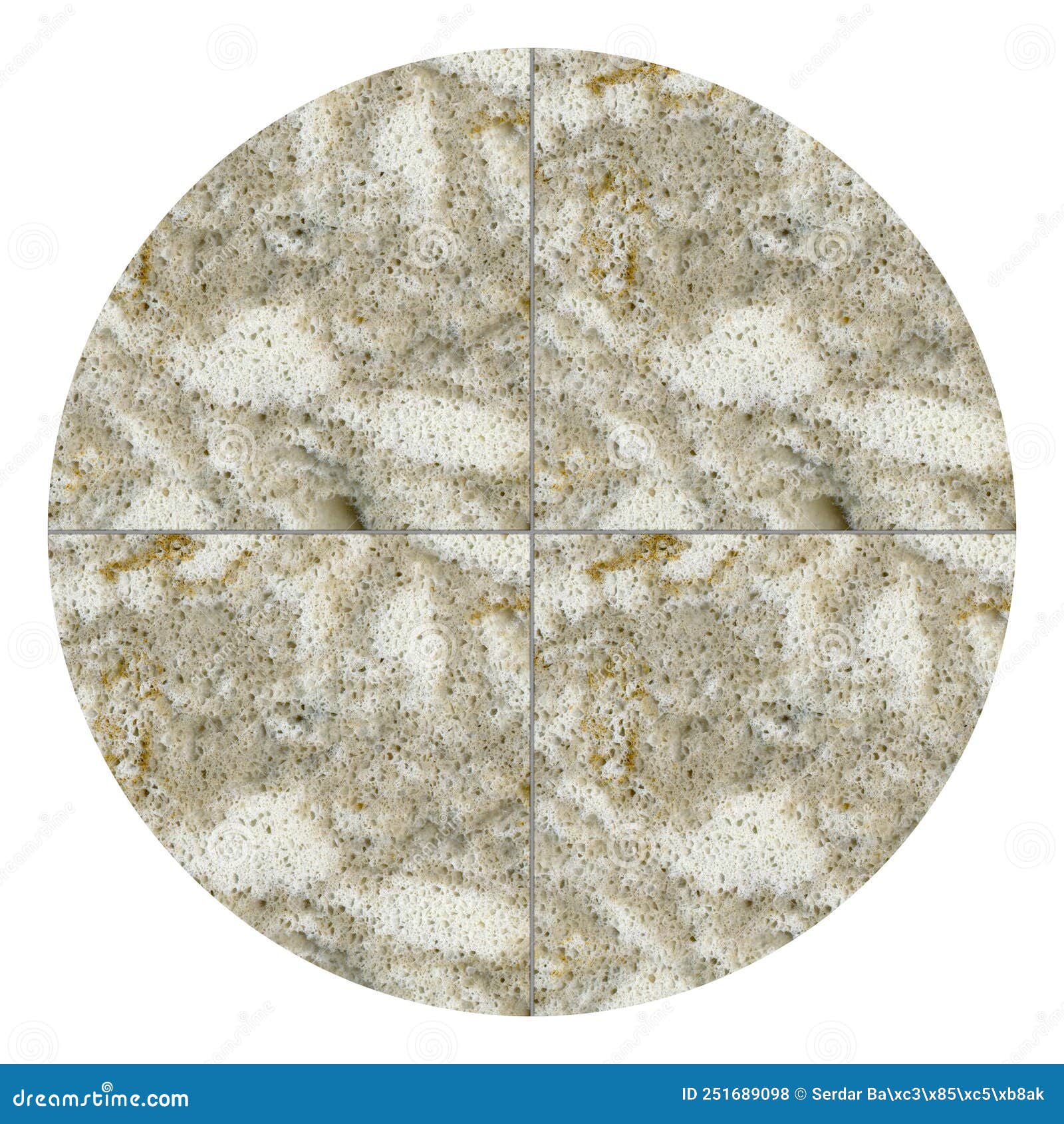 Quartz Beige Round Seamless Ceramic Mosaic Tile and Pattern Useful As ...