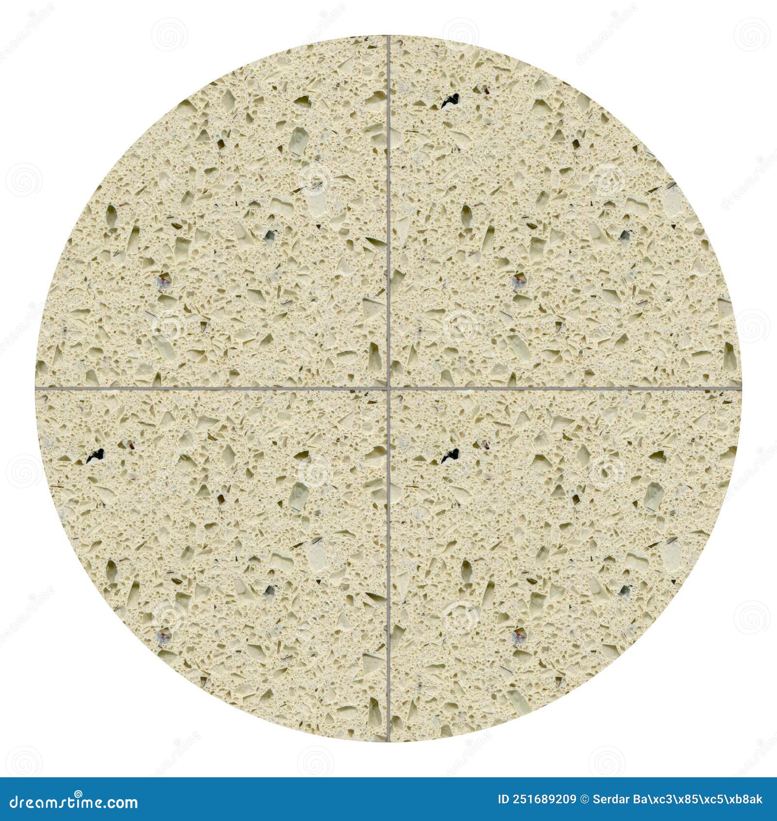Quartz Beige Round Seamless Ceramic Mosaic Tile and Pattern Useful As ...