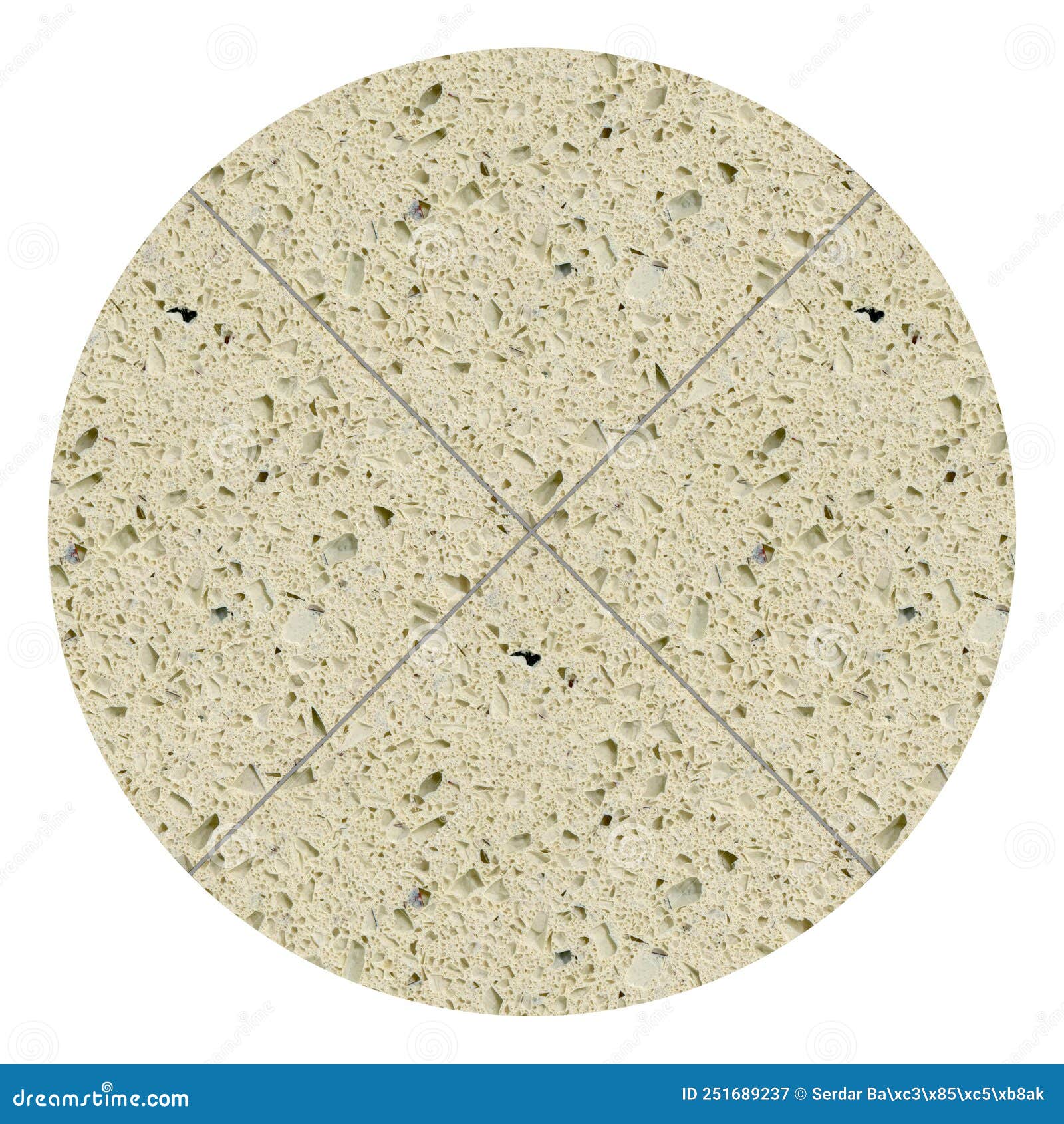 Quartz Beige Round Seamless Ceramic Mosaic Tile and Pattern Useful As ...