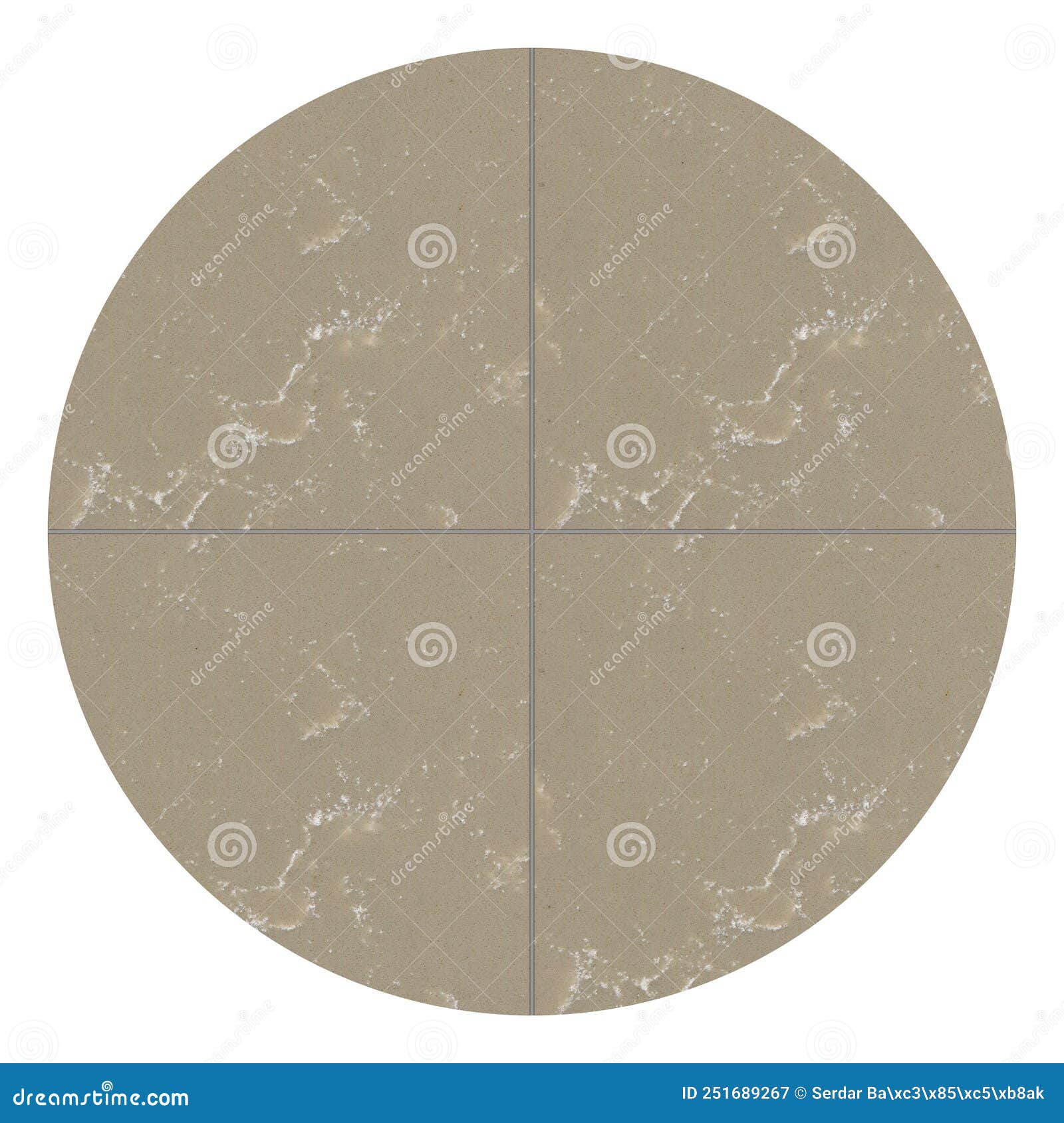 Quartz Beige Round Seamless Ceramic Mosaic Tile and Pattern Useful As ...