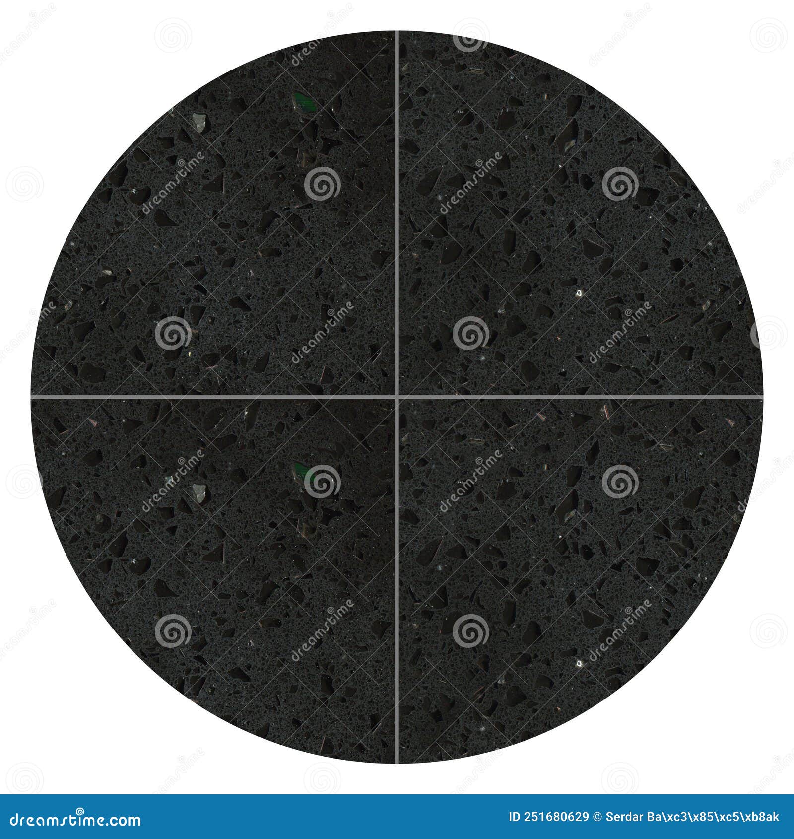 Quartz Black Round Seamless Ceramic Mosaic Tile and Pattern Useful As ...