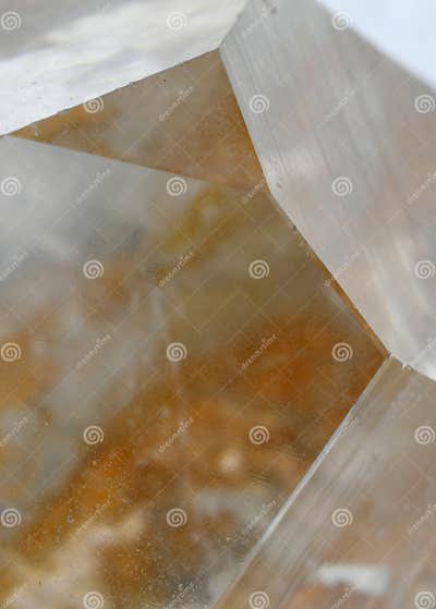 Quartz Crystal with Iron Impurities Stock Photo - Image of mineral ...