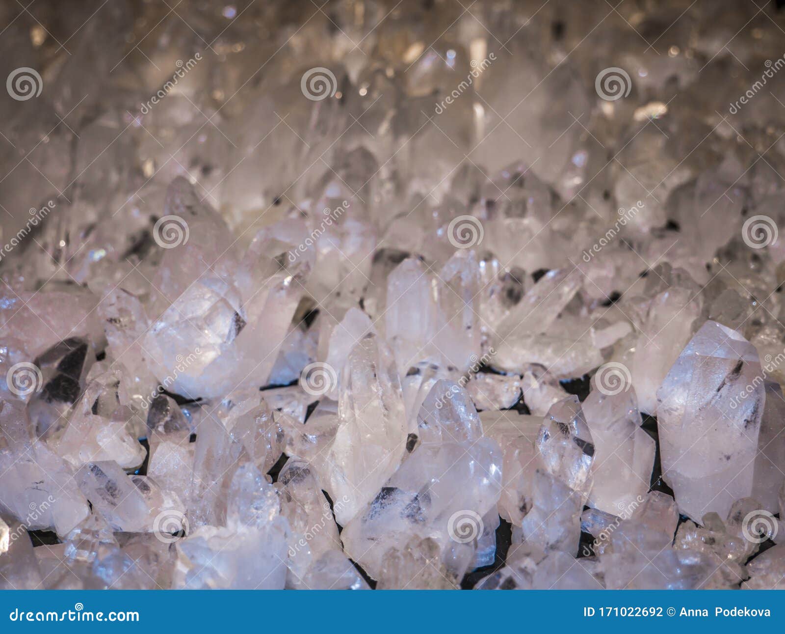 Quartz Crystal Geode Inside Crystals. Stock Photo - Image of grown ...