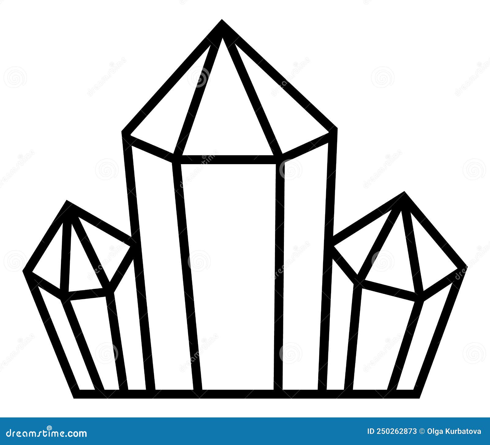 Quartz Crystal Sketch. Witchcraft Vector Illustration. Vintage ...