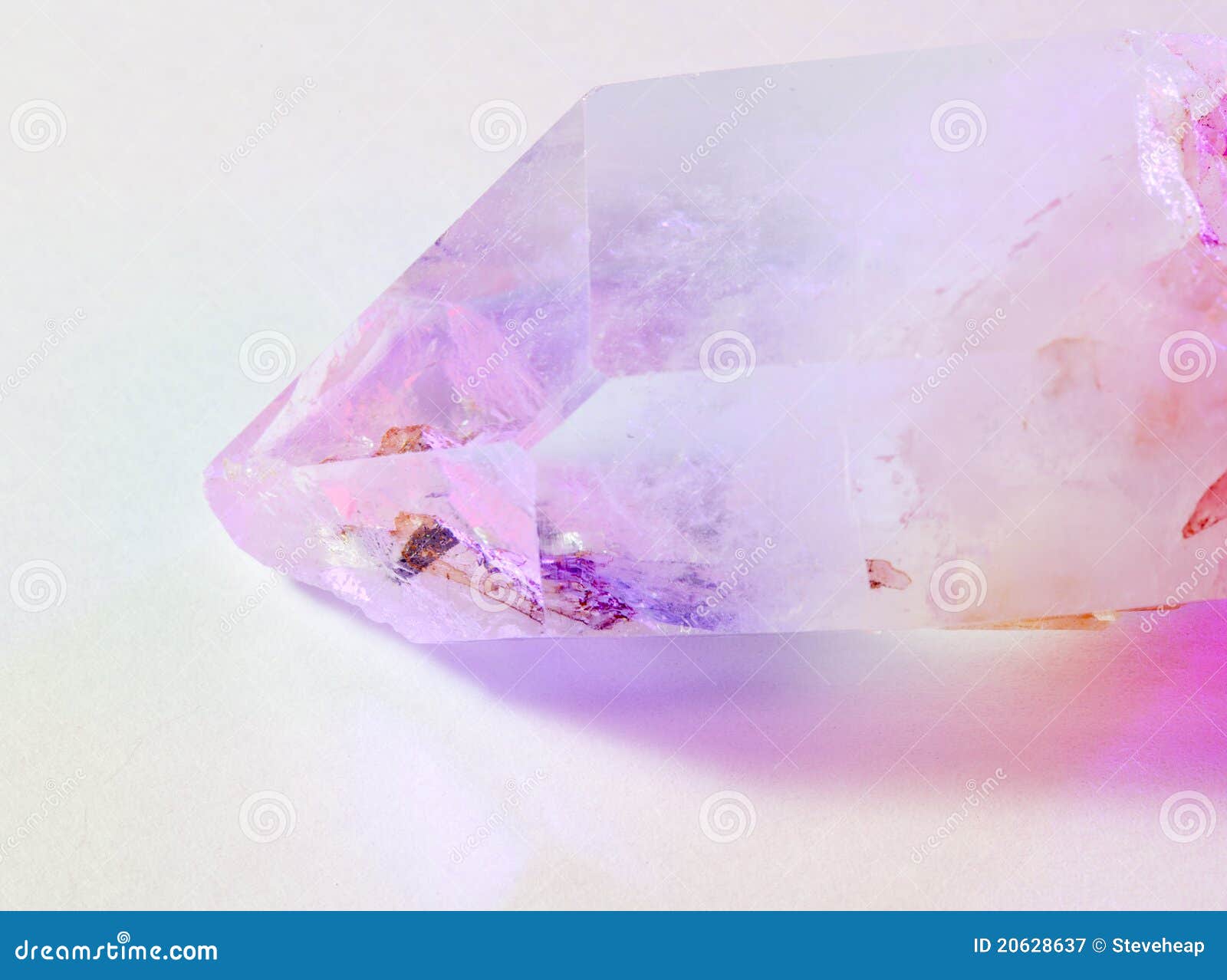 Quartz Crystal Illuminated by Color Stock Image - Image of silica ...