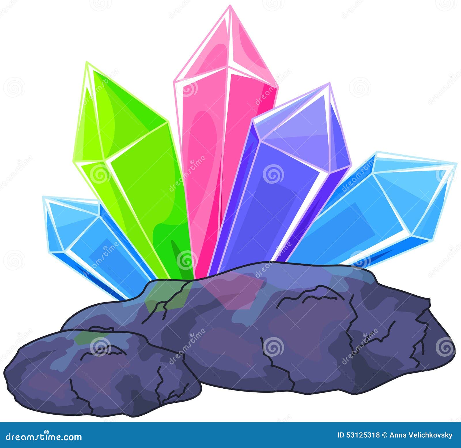 Quartz crystal stock vector. Illustration of jewelry - 53125318
