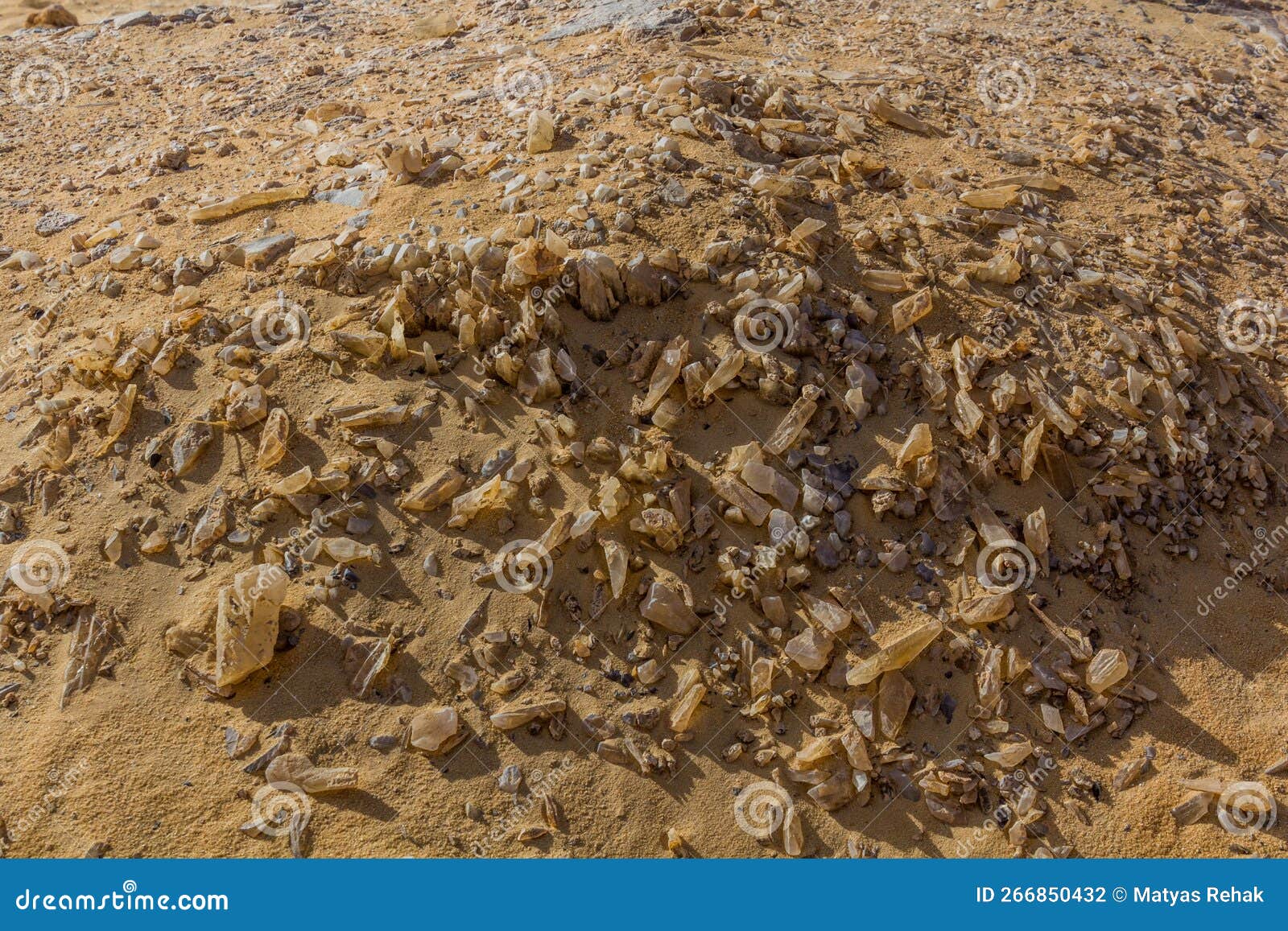 Quartz at the Crystal Mountain in the Western Desert, Egy Stock Photo ...