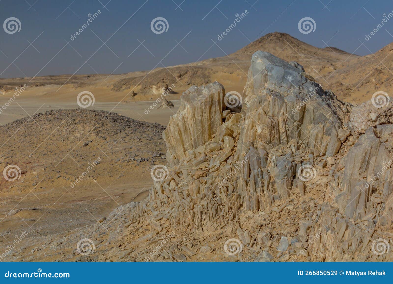 Quartz at the Crystal Mountain in the Western Desert, Egy Stock Image ...