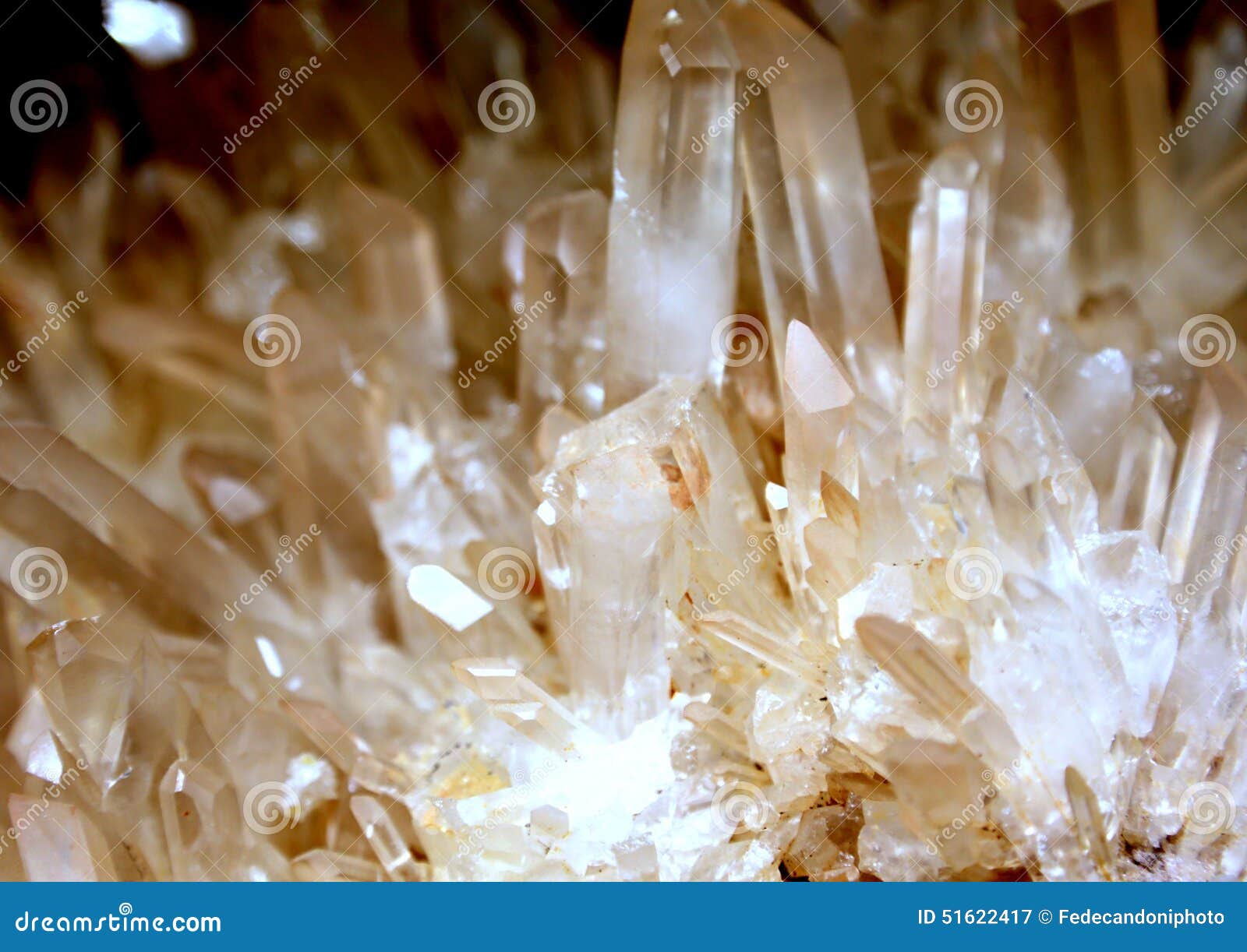 Quartz Crystals in the Collection of Rare Minerals Stock Image - Image ...