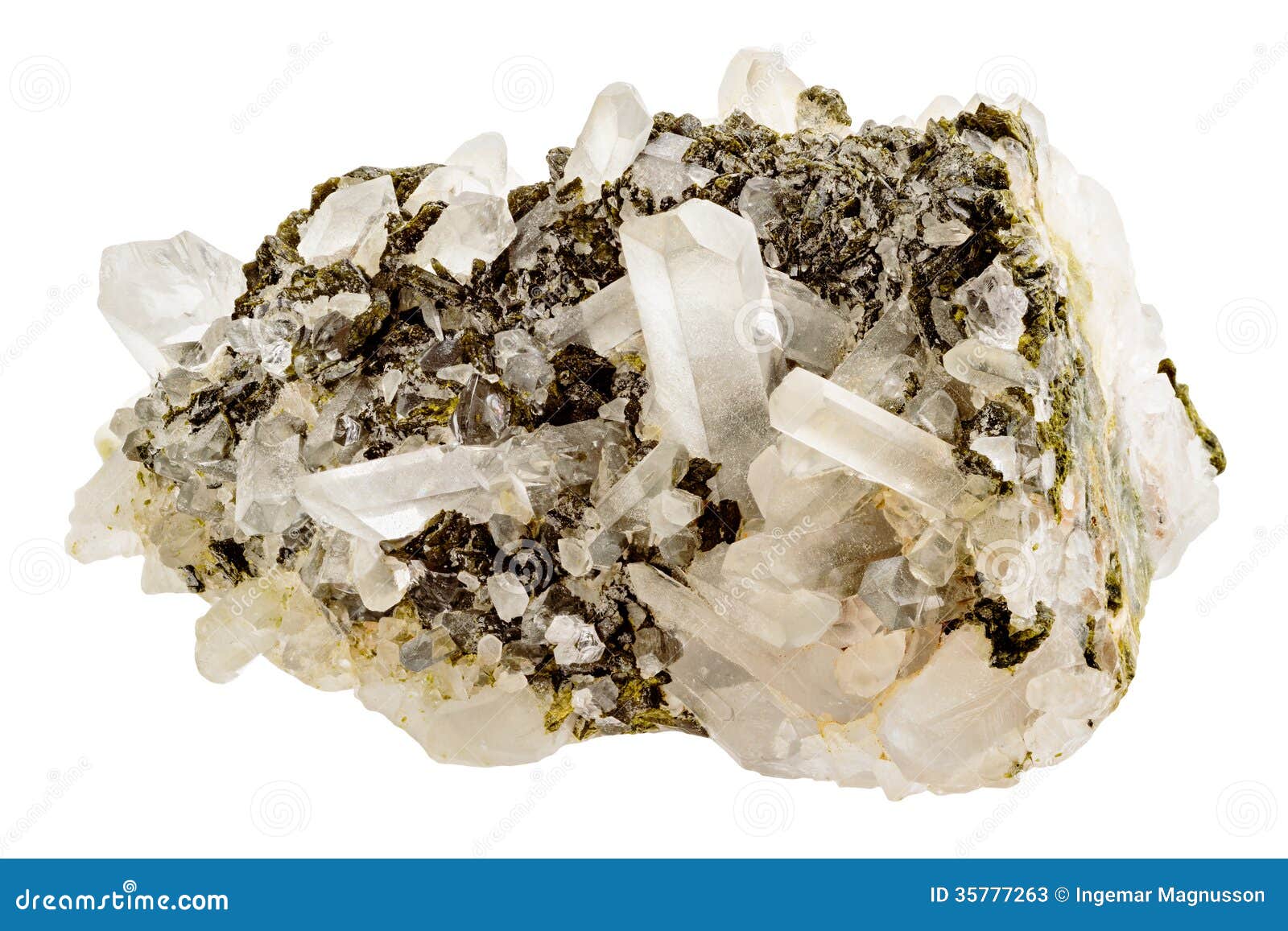 Quartz Crystals on Host Rock Stock Image - Image of white, uncut: 35777263