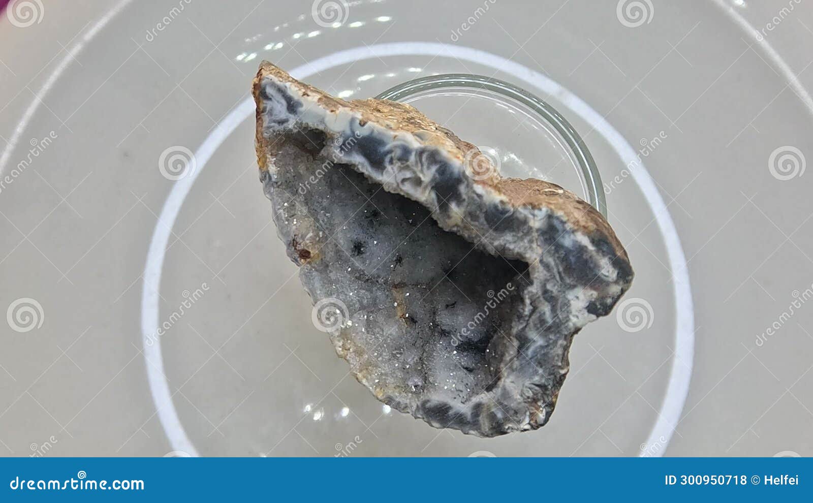 Quartz Geode Druse with Crystals Inside Stock Footage - Video of ...