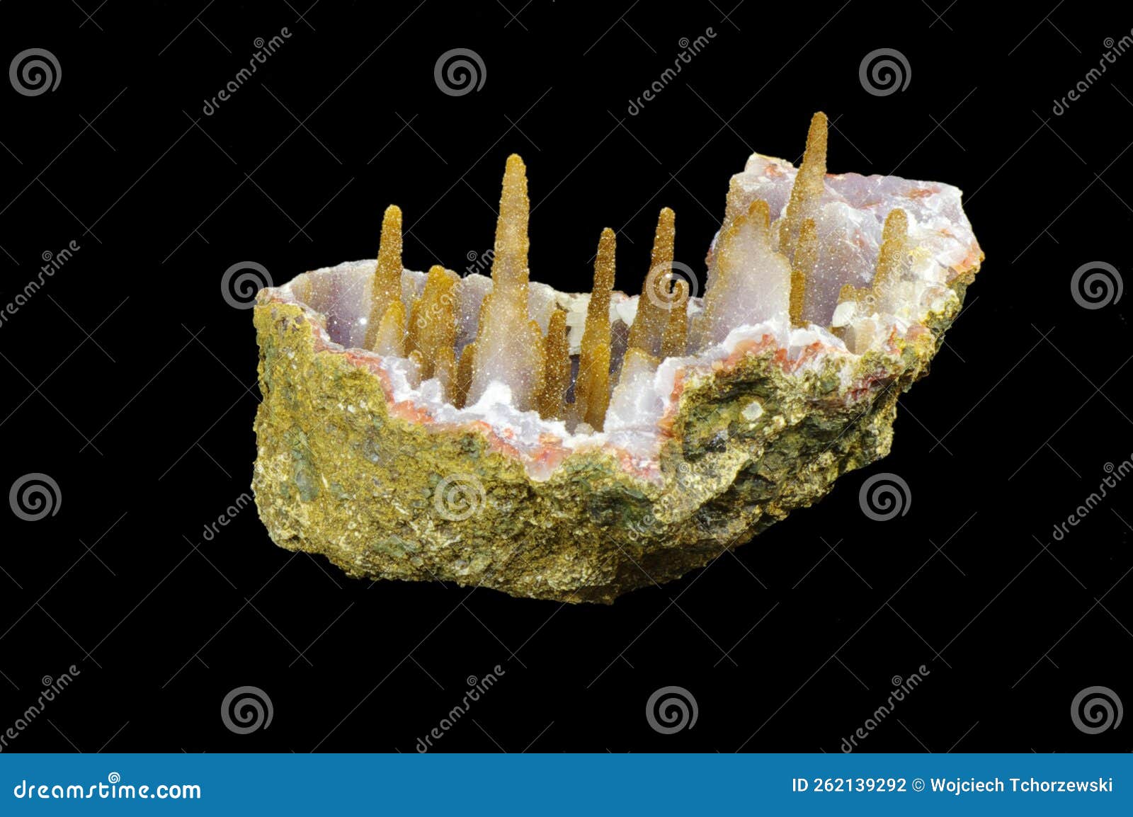 Quartz Geode with Stalactite. Stock Photo - Image of gemology, geology ...